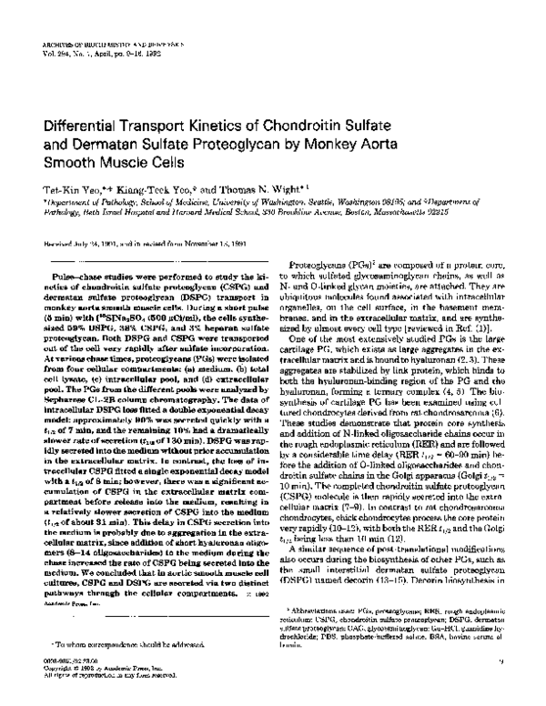 (PDF) Differential transport kinetics of chondroitin sulfate and ...