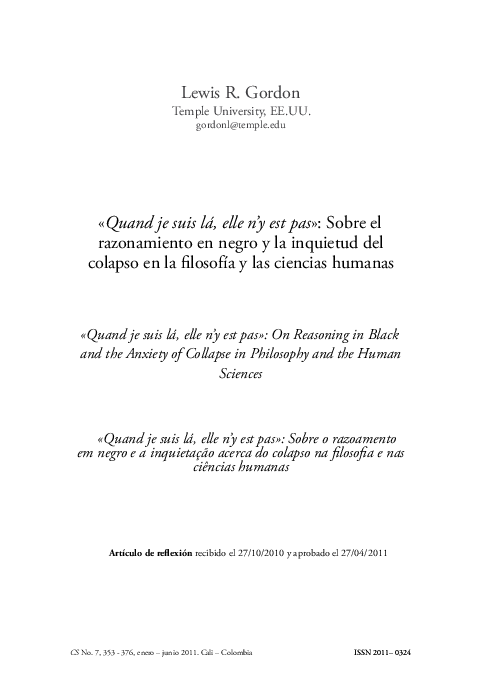 (PDF) «Quand je suis lá, elle n’y est pas»: Sobre el razonamiento en ...
