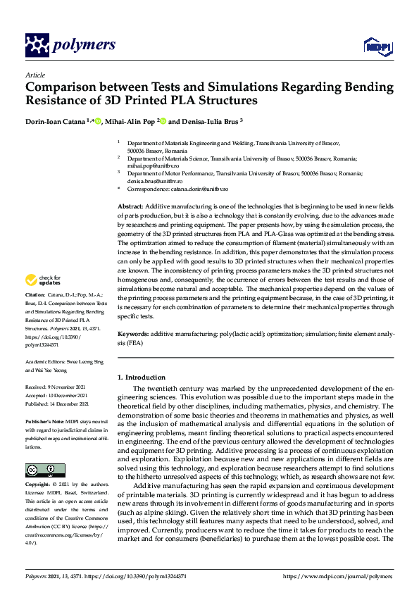 (PDF) Comparison between Tests and Simulations Regarding Bending ...