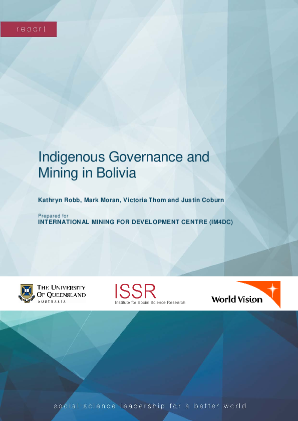 (PDF) Indigenous governance and mining in Bolivia