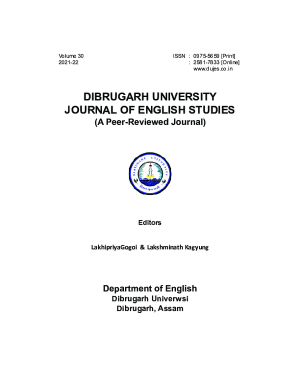 (PDF) DIBRUGARH UNIVERSITY JOURNAL OF ENGLISH STUDIES | Nisha M ...