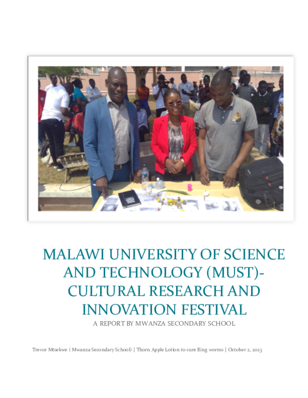 (PDF) MALAWI UNIVERSITY OF SCIENCE AND TECHNOLOGY (MUST)- CULTURAL ...