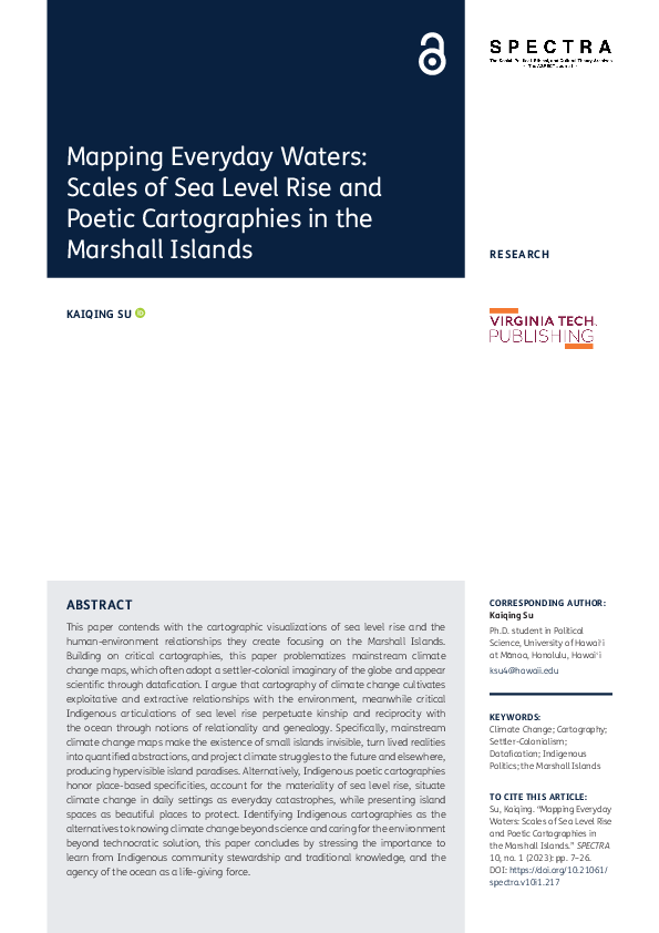 (PDF) Mapping Everyday Waters: Scales of Sea Level Rise and Poetic ...