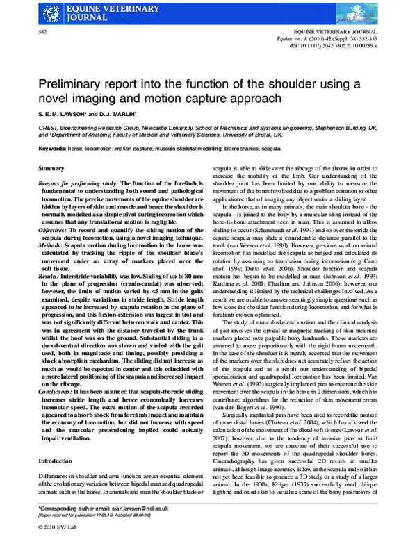 (PDF) Preliminary report into the function of the shoulder using a novel imaging and motion ...
