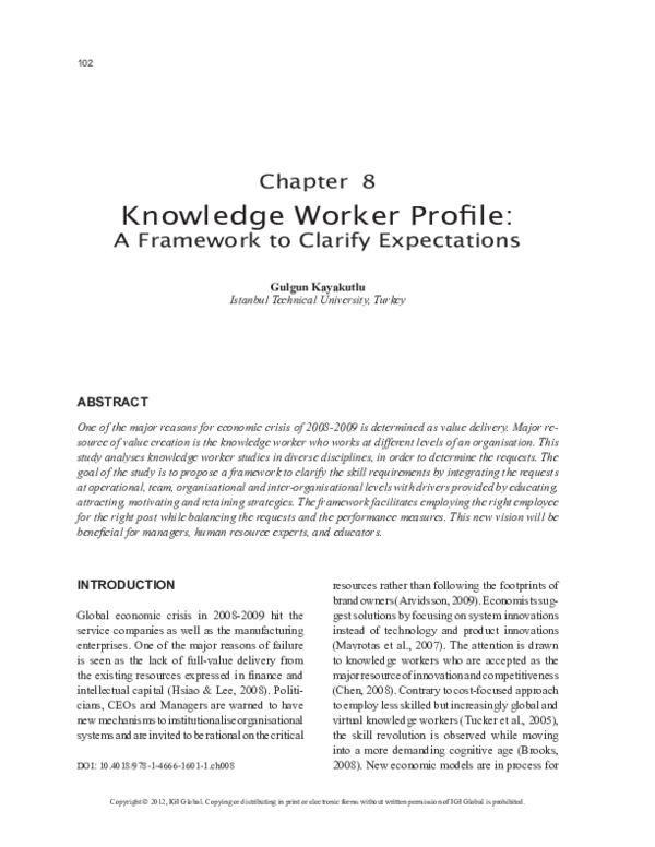 (PDF) Knowledge Worker Profile