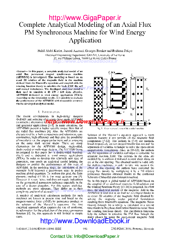 (PDF) Complete Analytical Modeling of an Axial Flux PM Synchronous ...
