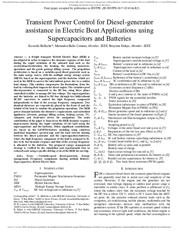 (PDF) Transient Power Control for Diesel-Generator Assistance in ...