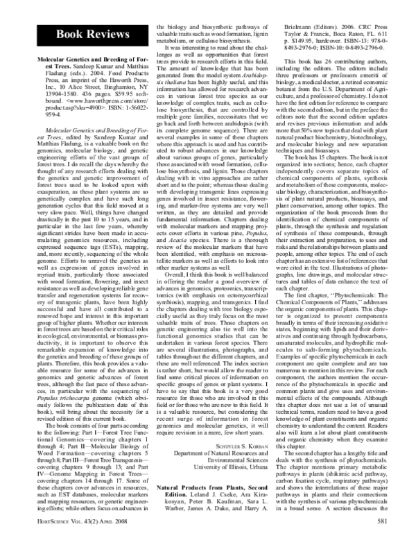 (PDF) Molecular Genetics and Breeding of Forest Trees