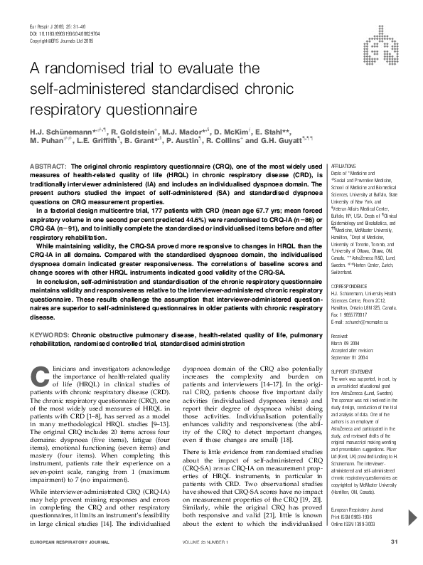 (PDF) A randomised trial to evaluate the self-administered standardised ...