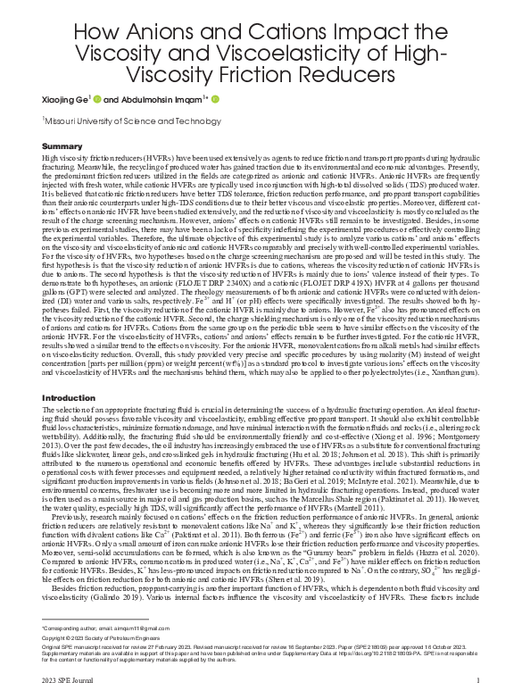 (PDF) How Anions and Cations Impact the Viscosity and Viscoelasticity ...