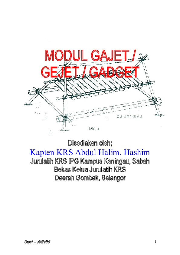 (DOC) Modul Membina Gajet Perkhemahan