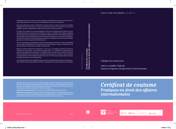 (PDF) Certificat de coutume - Pratiques en droit des aff aires ...