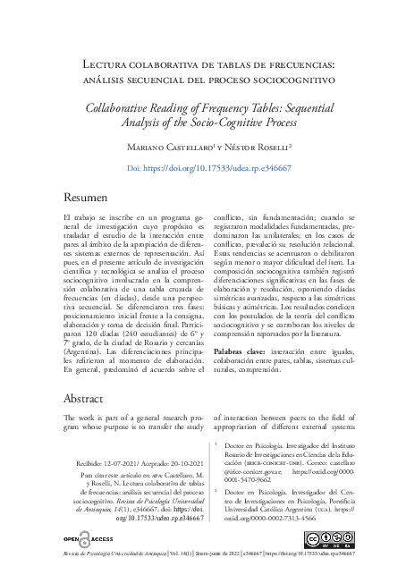 (PDF) Lectura colaborativa de tablas de frecuencias: análisis secuencial del proceso ...
