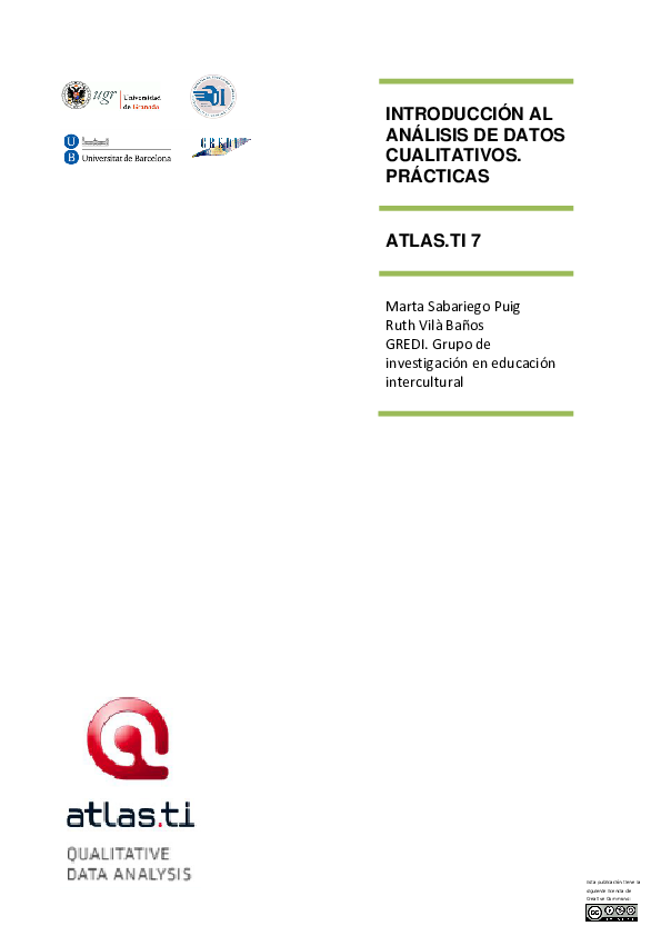 (PDF) Introducción al análisis de datos cualitativos. Prácticas Atlas. ti