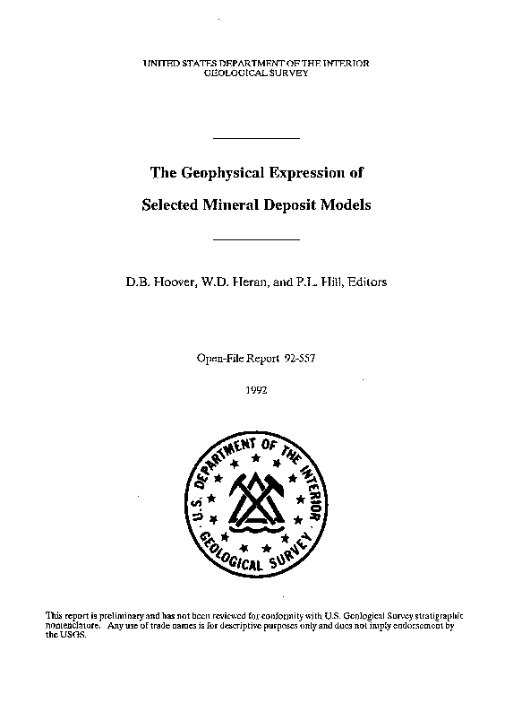 (PDF) The Geophysical expression of selected mineral deposit models
