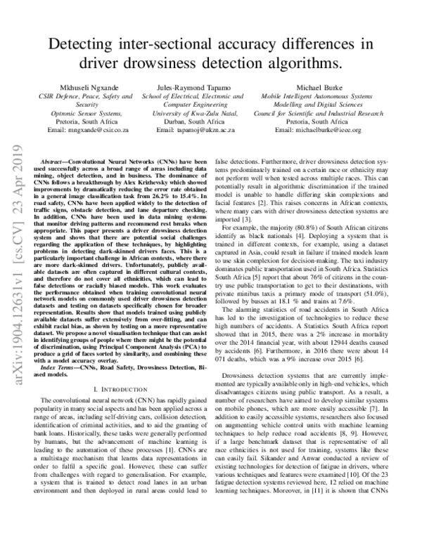 (PDF) Detecting inter-sectional accuracy differences in driver ...