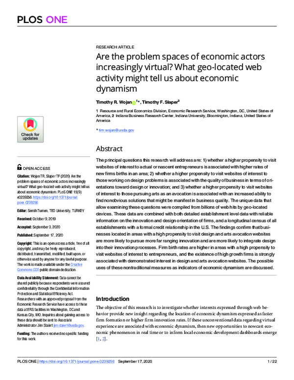 (PDF) Are the problem spaces of economic actors increasingly virtual ...