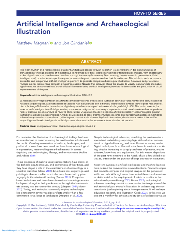 Pdf Artificial Intelligence And Archaeological Illustration