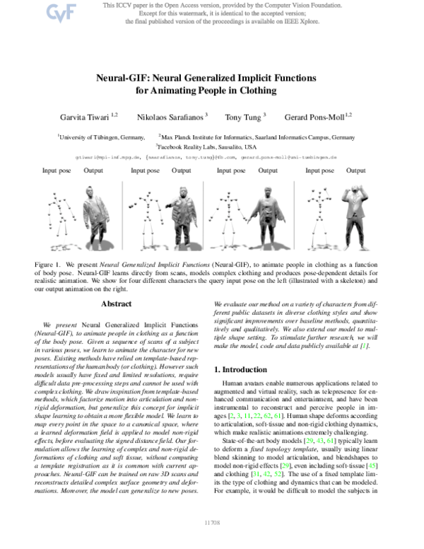 Pdf Neural Neural Generalized Implicit Functions For Animating