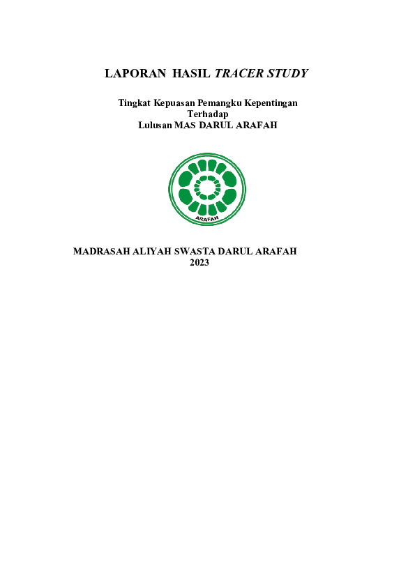 (DOC) LAPORAN HASIL TRACER STUDY