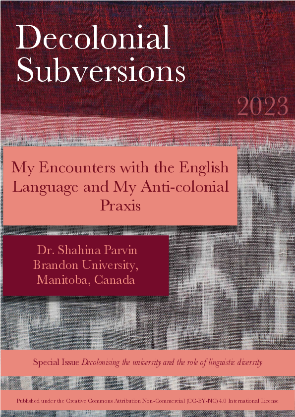 (PDF) Decolonial Subversions My Encounters with the English Language and My Anti-colonial Praxis