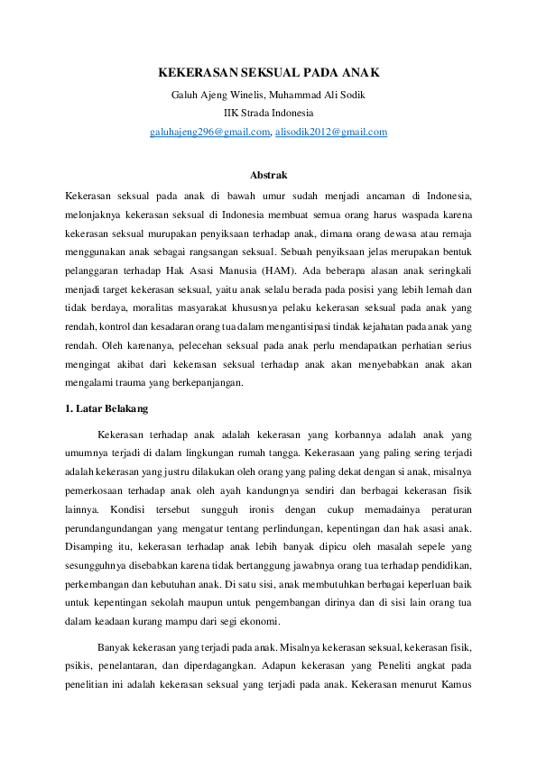 (PDF) KEKERASAN SEKSUAL PADA ANAK