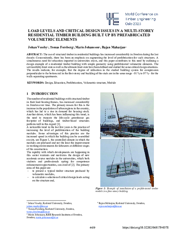 (PDF) Load Levels and Critical Design Issues in a Multi-Storey ...