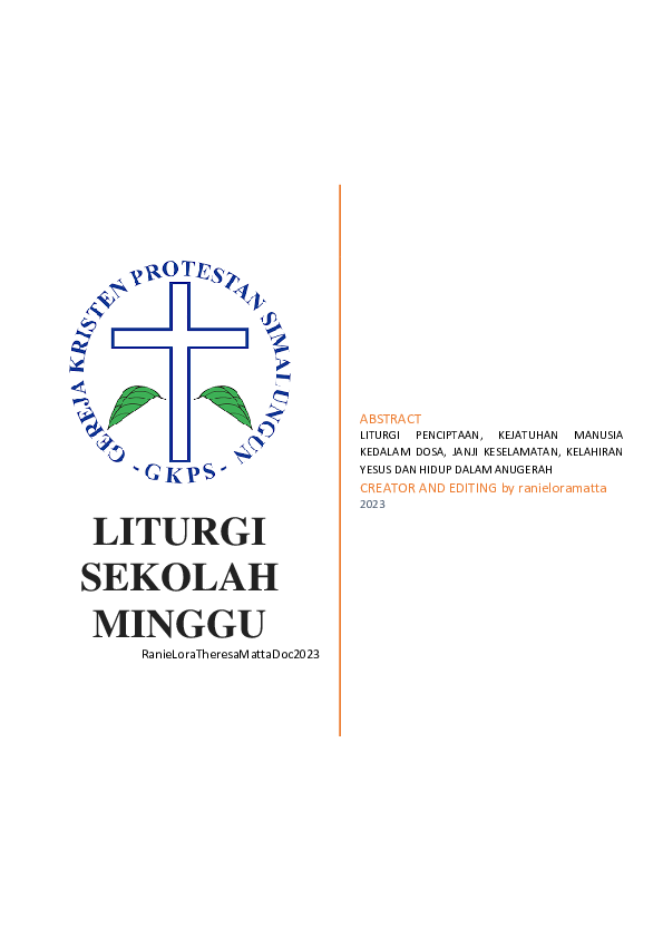 (PDF) LITURGI SEKOLAH MINGGU
