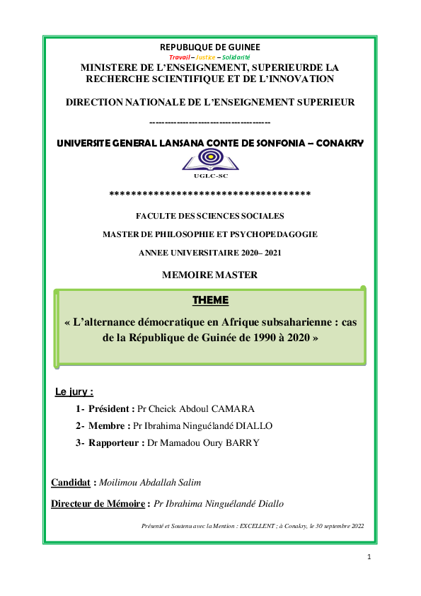 (PDF) MEMOIRE DE FIN D'ETUDES MASTER 2 REPUBLIQUE DE GUINEE