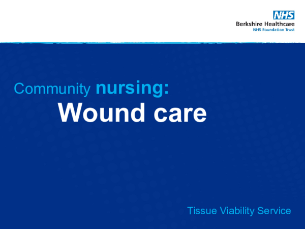 (PPT) Community nursing wound care presentation