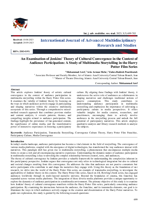 (PDF) An Examination of Jenkins' Theory of Cultural Convergence in the ...