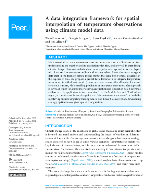 A Data Integration Framework For Spatial Interpolation Of Temperature