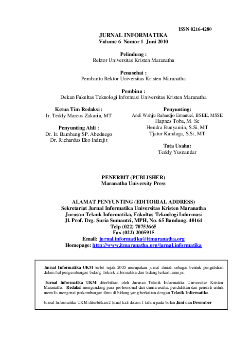 (PDF) Jurnal Informatika | Hapnes Toba - Academia.edu