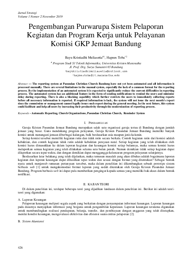 (PDF) Pengembangan Purwarupa Sistem Pelaporan Kegiatan dan Program ...