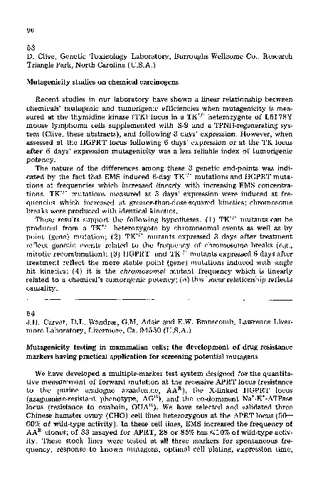 (PDF) Mutagenicity testing in mammalian cells; the development of drug ...