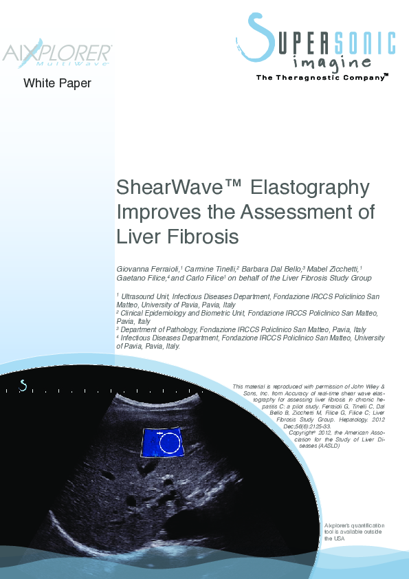 (PDF) ShearWave™ Elastography Improves the Assessment of Liver Fibrosis ...