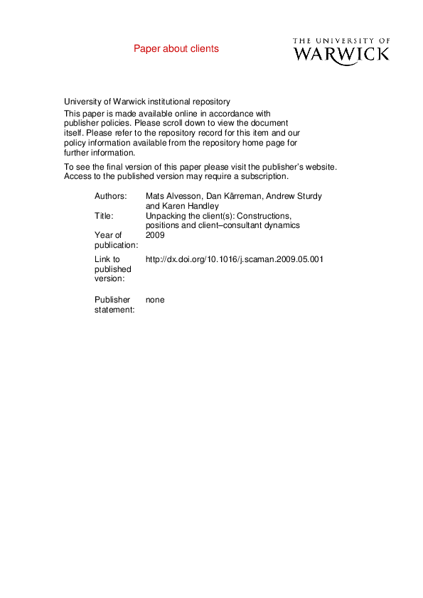 (PDF) Paper about clients