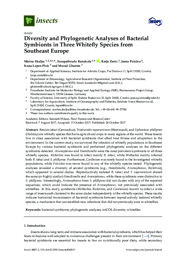 (PDF) Diversity and phylogenetic analyses of bacteria from a shallow-water hydrothermal vent in ...