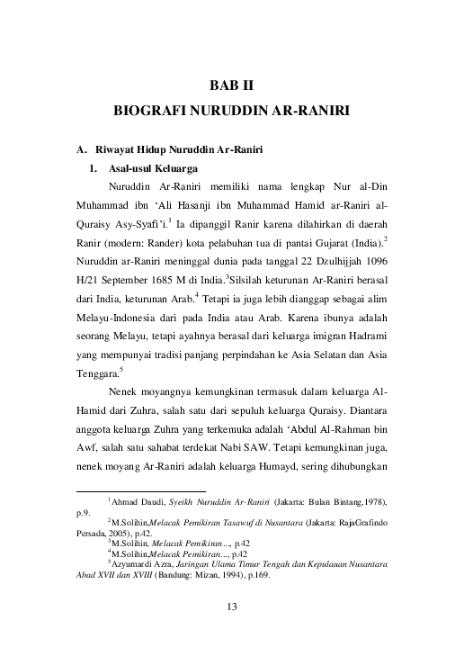 (PDF) BAB II BIOGRAFI NURUDDIN AR-RANIRI