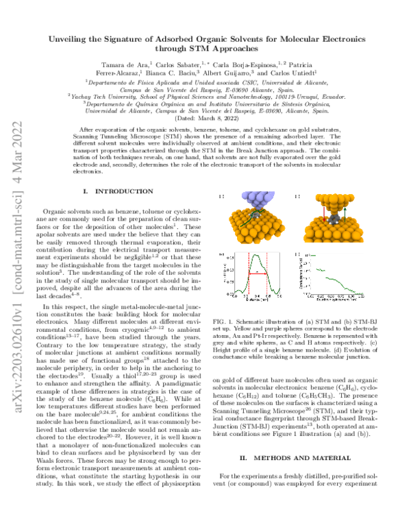 (PDF) Unveiling the Signature of Adsorbed Organic Solvents for Molecular Electronics through STM ...