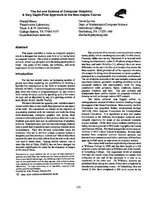 (PDF) The art and science of computer graphics