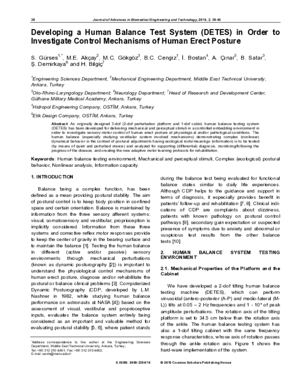 (PDF) Developing a Human Balance Test System (DETES) in Order to ...