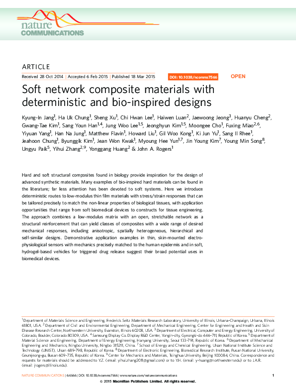 (PDF) Soft network composite materials with deterministic and bio ...
