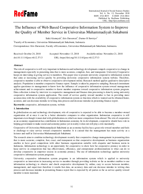 (PDF) The Influence of Web Based Cooperative Information System to ...