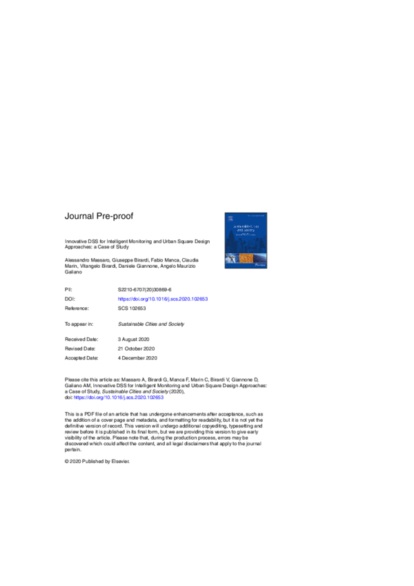 (PDF) Innovative DSS for intelligent monitoring and urban square design ...