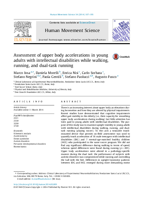 (PDF) Assessment of upper body accelerations in young adults with ...