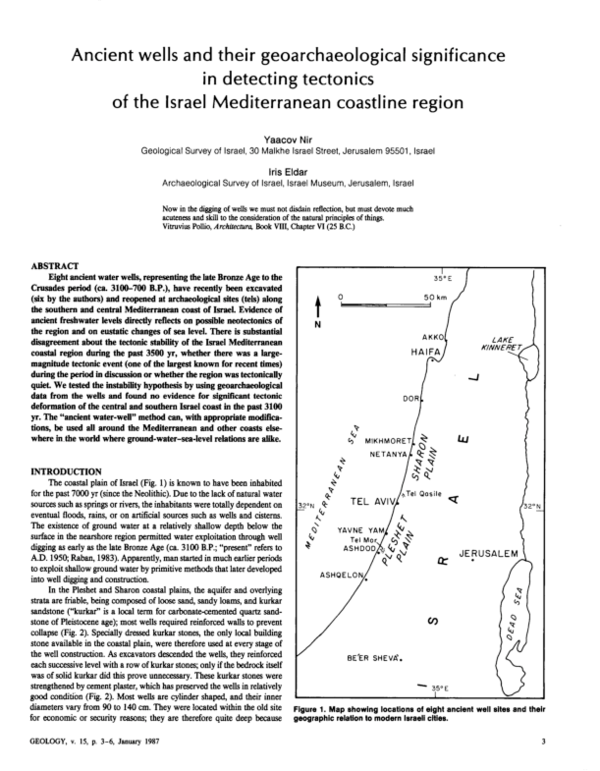 (PDF) Ancient wells and their geoarchaeological significance in ...