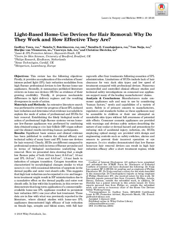 (PDF) Light‐based home‐use devices for hair removal: Why do they work ...