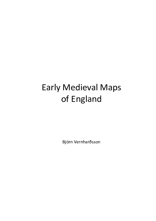 (PDF) Early Medieval maps of England