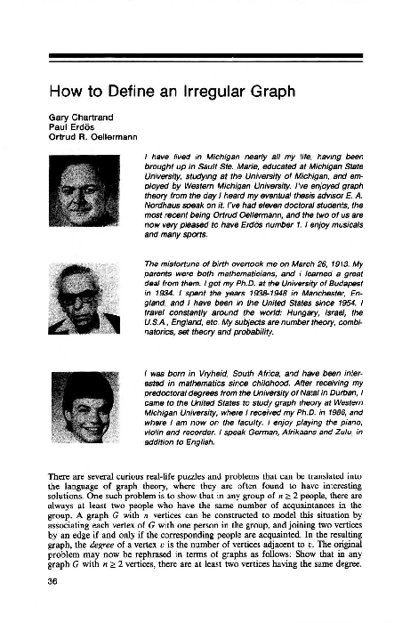 (PDF) How to Define an Irregular Graph